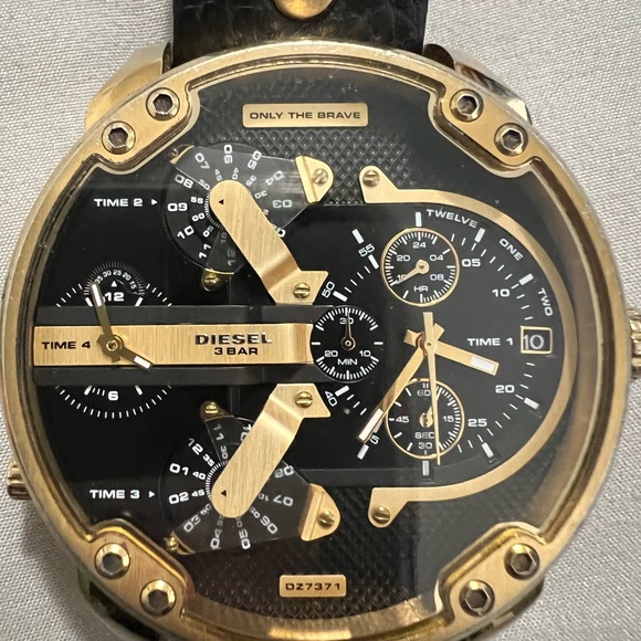 Diesel | Accessories | Diesel Gold And Black Mens Watch | Poshmark